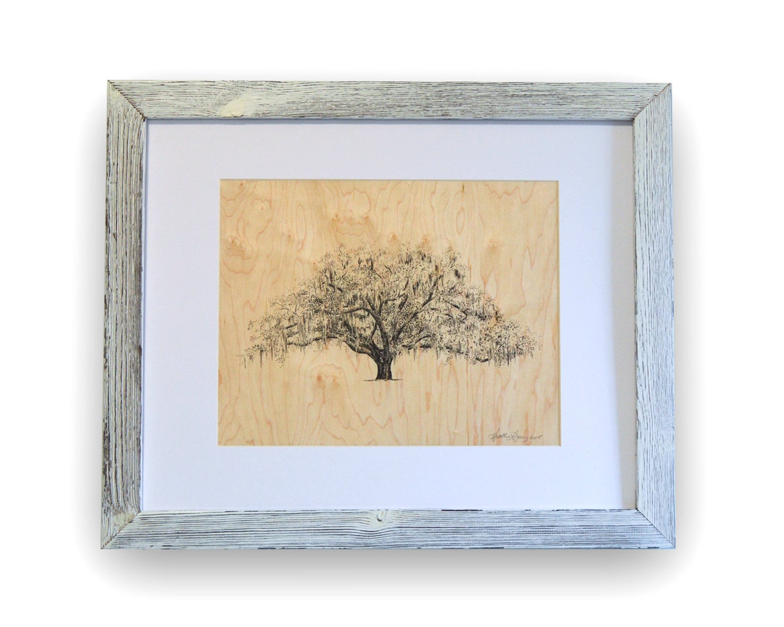 Candler Oak Tree Print Savannah Georgia Art Line Drawing - Etsy