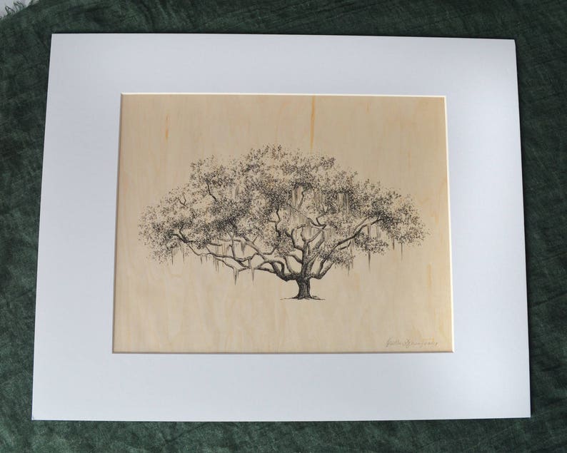 Old Oak Tree Print Wood Wall Decor Fine Art Print on Wood - Etsy