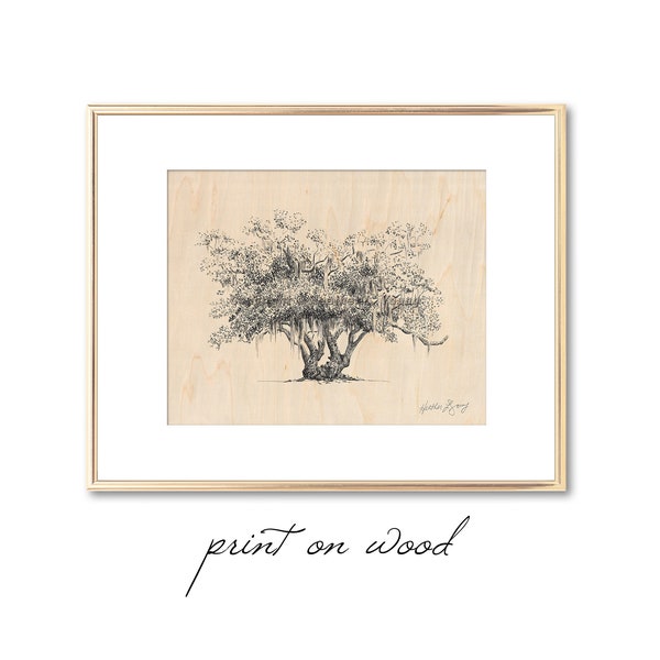 Oak Tree Print - Etsy