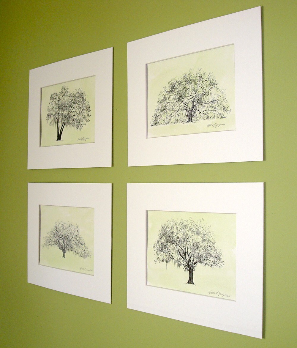 Old Oak Tree Print Watercolor Painting Fine Art Print | Etsy