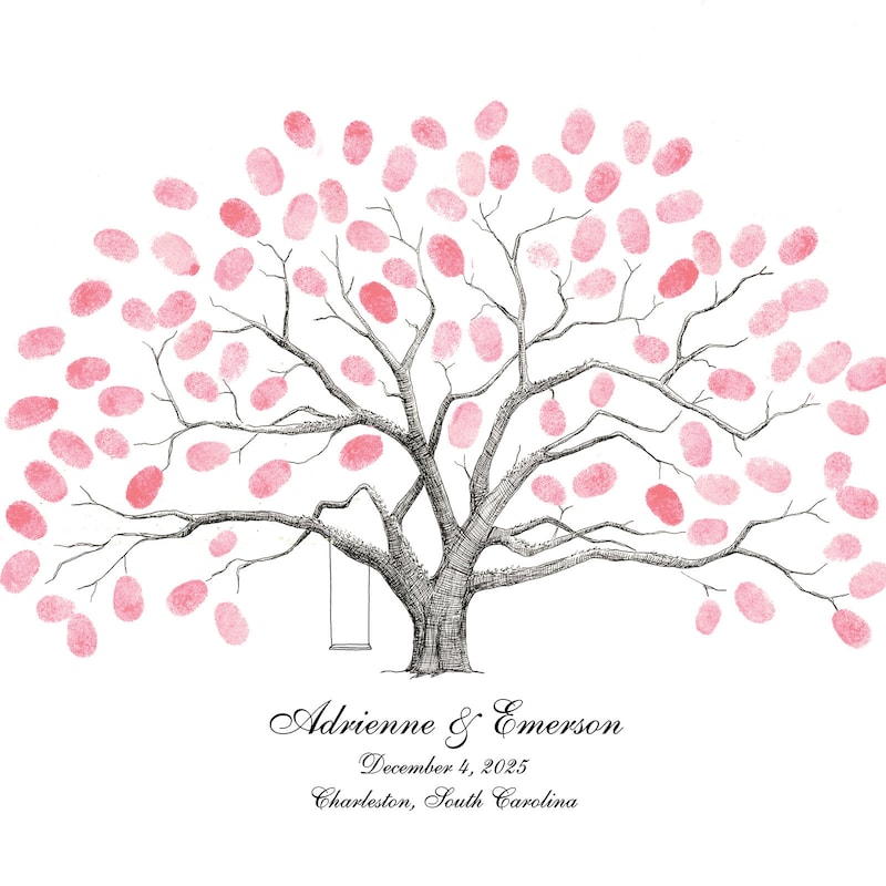Wedding Thumbprint Tree - Etsy
