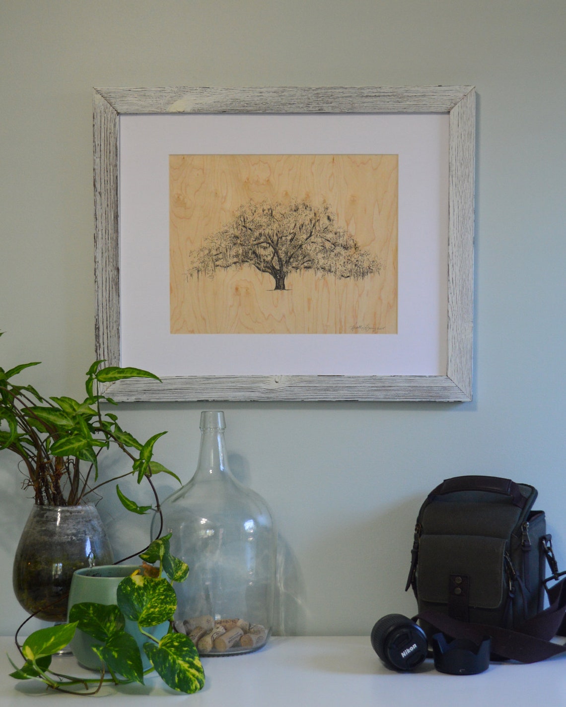 Candler Oak Tree Print Savannah Georgia Art Line Drawing - Etsy