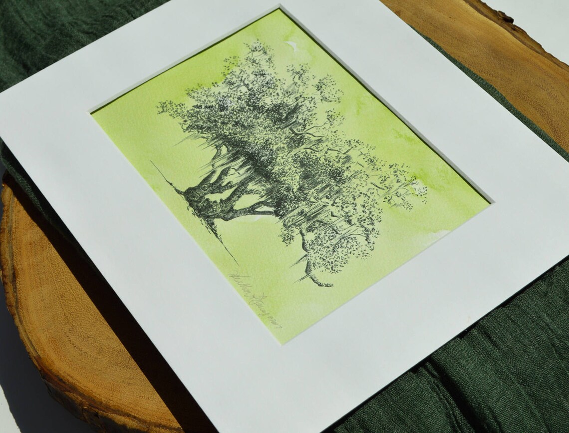 Old Oak Tree Print Watercolor Painting Fine Art Print - Etsy