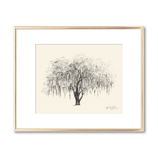 Oak Tree Print - Etsy