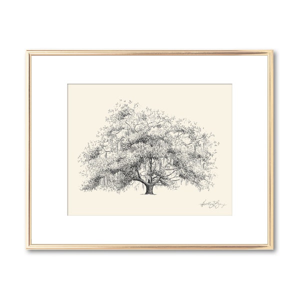 Oak Tree Print - Etsy