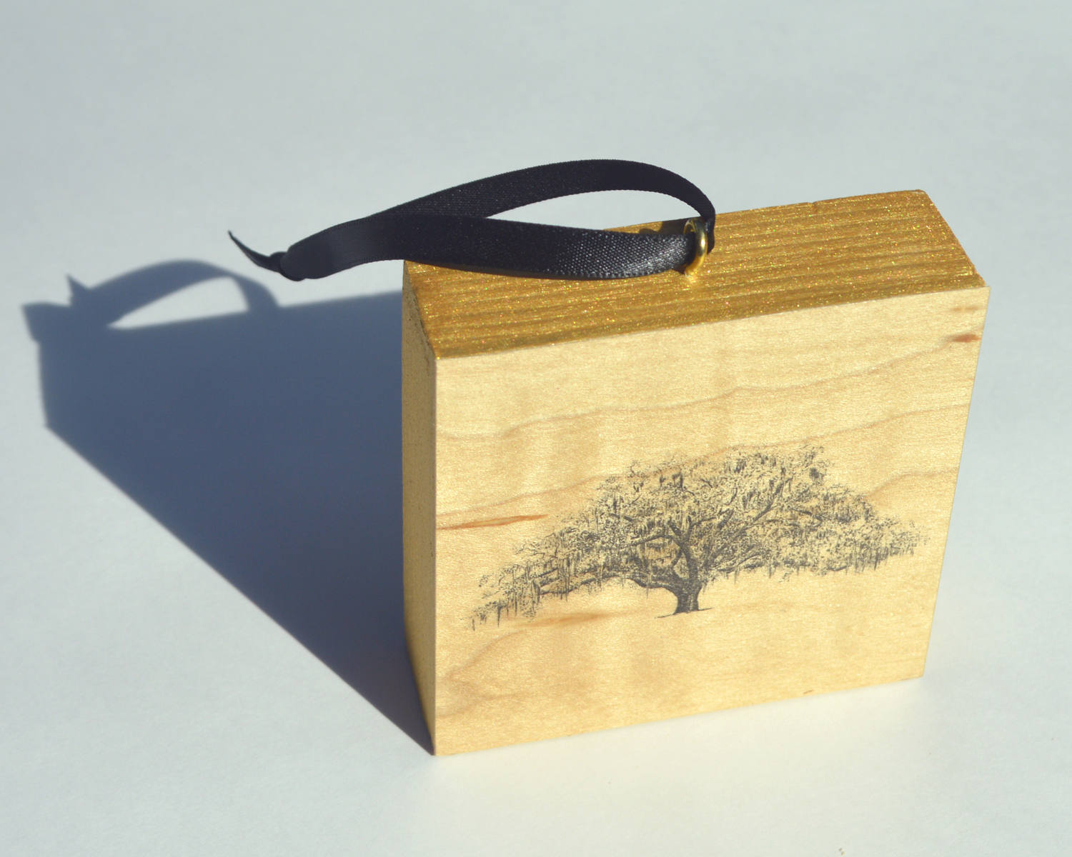 Tree Art Wood Block - Print on Wood - Old Oak Tree Drawing - Wood ...