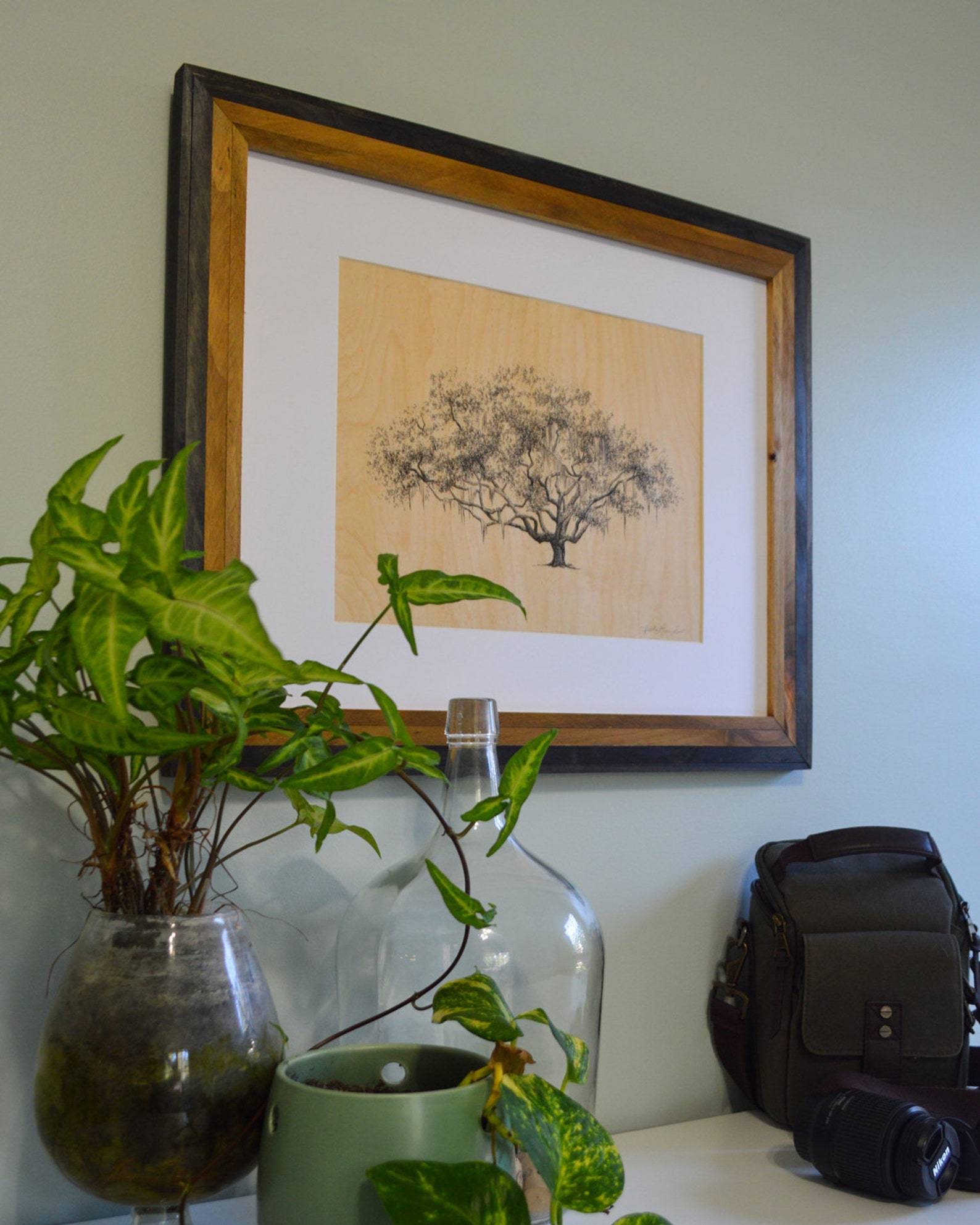 Old Oak Tree Print Wood Wall Decor Fine Art Print on Wood - Etsy