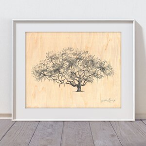 Old Oak Tree Print - Wood Wall Decor - Fine Art Print on Wood - 5th ...