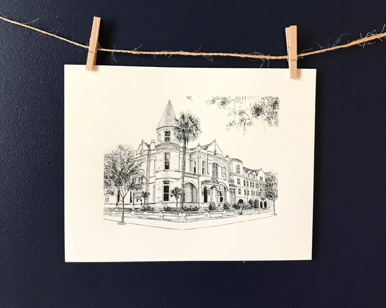 The Mansion on Forsyth Park - Hotel Bardo - Savannah - Pen and Ink Line ...