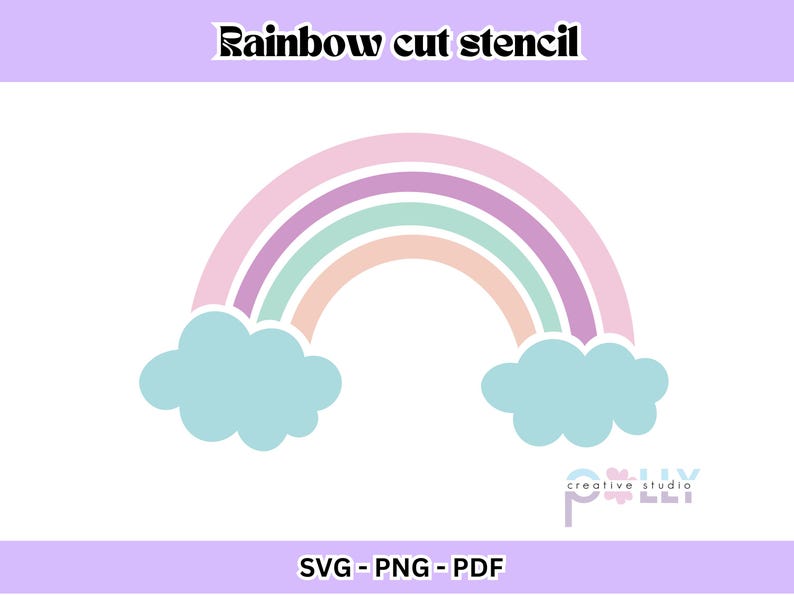 Plantilla de arcoíris SVG, arcoíris SVG, arcoíris para Cricut, arcoíris ...