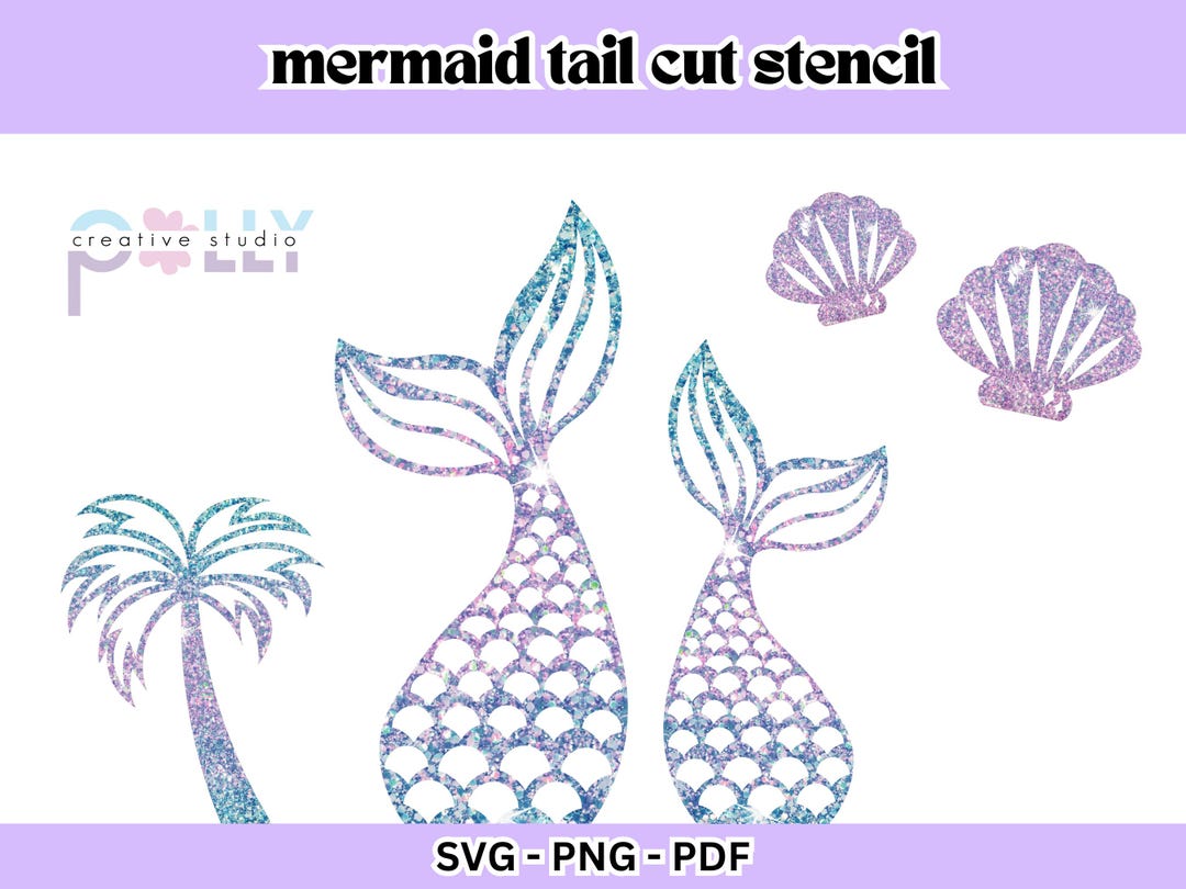 Mermaid Tail SVG, Mermaid PNG, Mermaid Cut File, Mermaid Tail Bundle ...