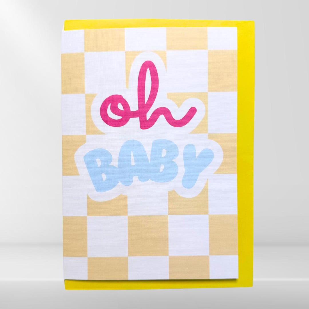 Oh Baby Card, Blank Inside. Printable Digital Download Including ...