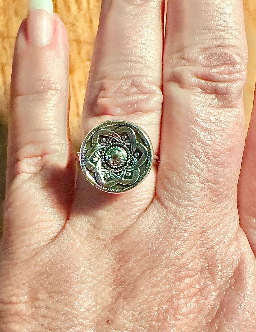 Ring, Button Ring, Wire Wrapped Ring, Vintage Rings. Boho Rings, Rings ...