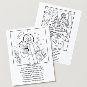 29 Page Advent Kid Coloring Printable Digital Nativity Coloring Bundle ...