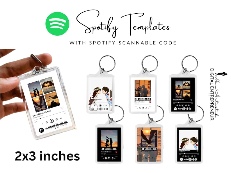 Spotify With Scannable Code Template EDITABLE in Canva | Music Photo ...