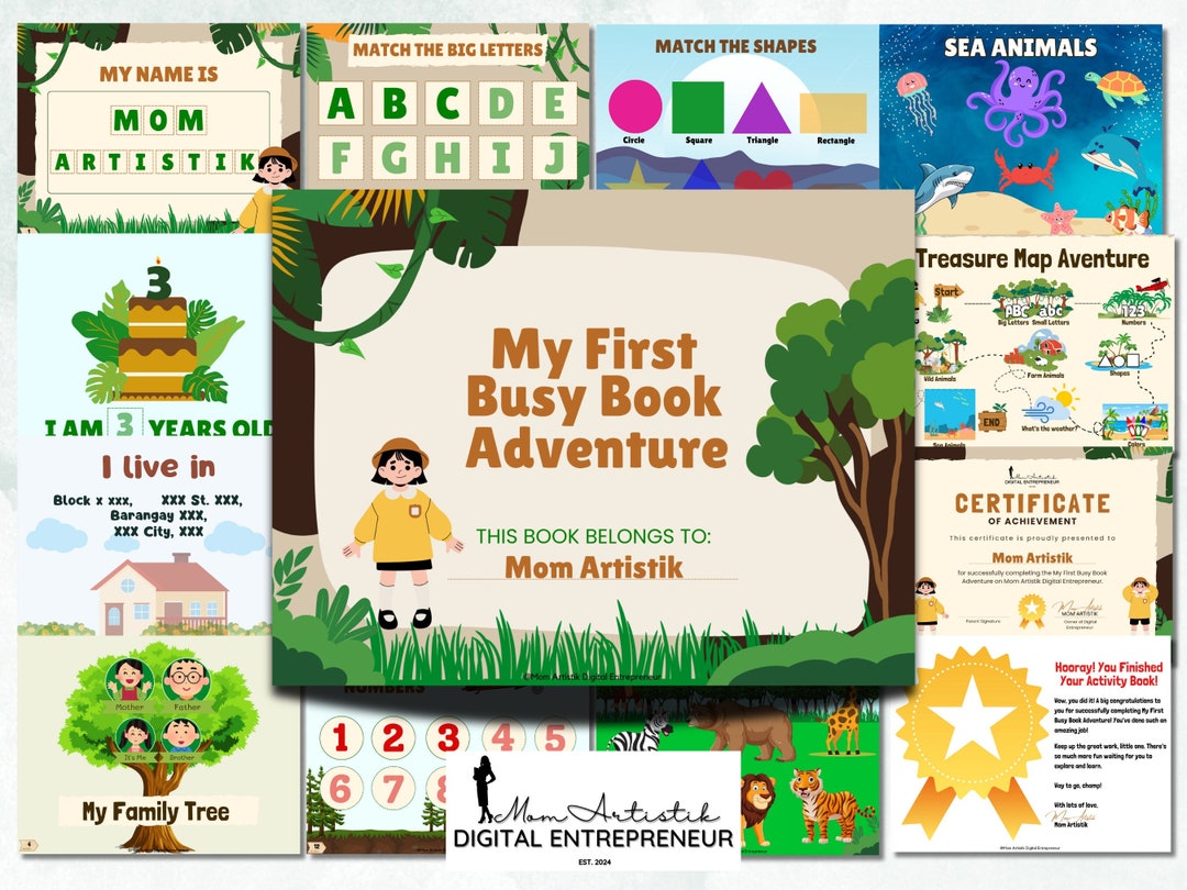 My First Busy Book Adventure Ibusy Book for Toddler Homeschool ...