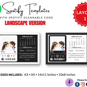 Spotify With Scannable Code Template Editable in Canva Landscape ...