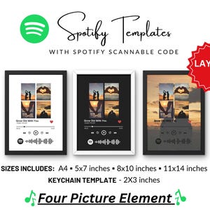 Spotify With Scannable Code Template EDITABLE in Canva | Music Photo ...