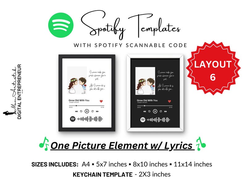 Spotify With Scannable Code Template EDITABLE in Canva | Music Photo ...