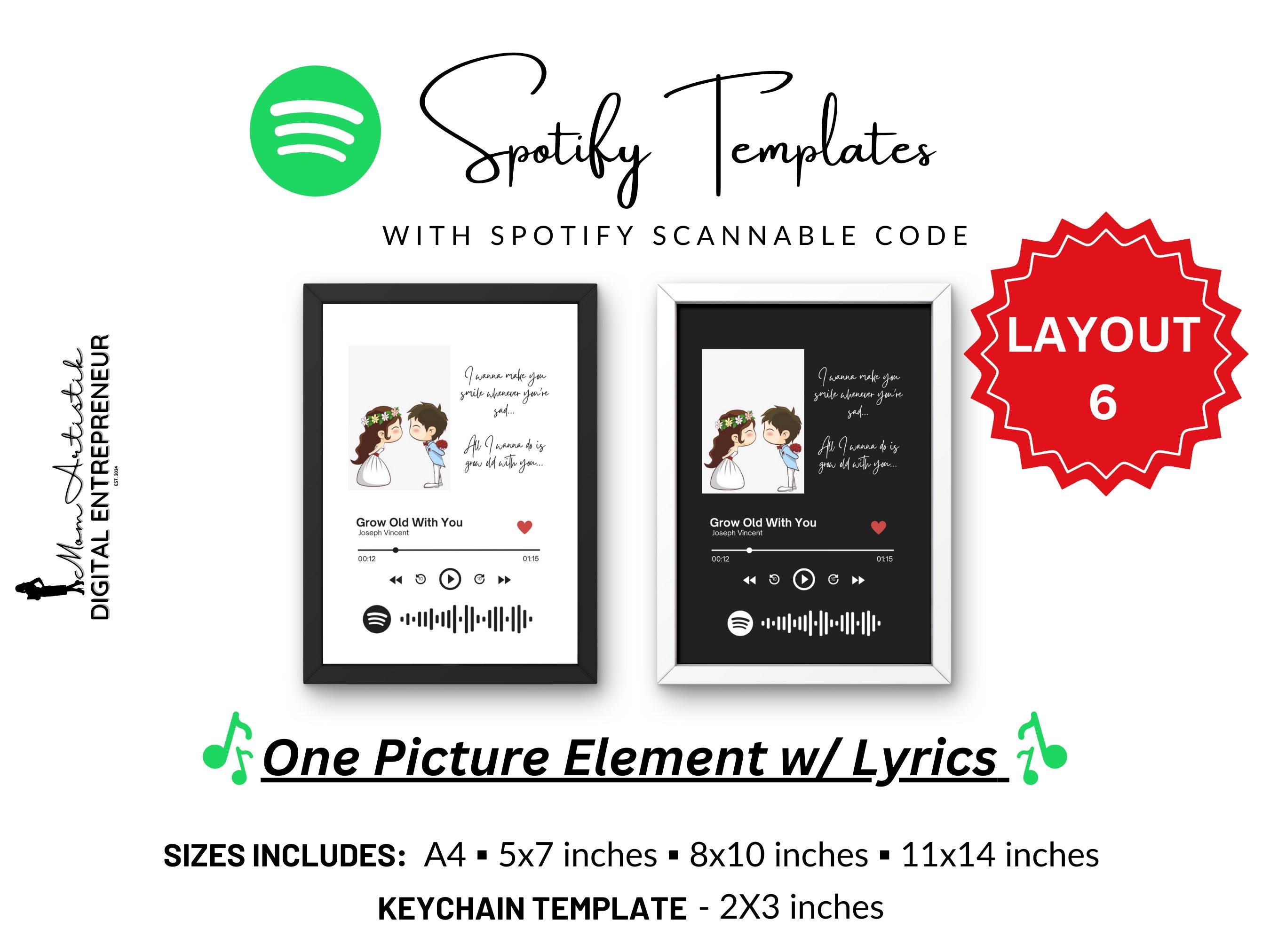Spotify With Scannable Code Template EDITABLE in Canva | Music Photo ...