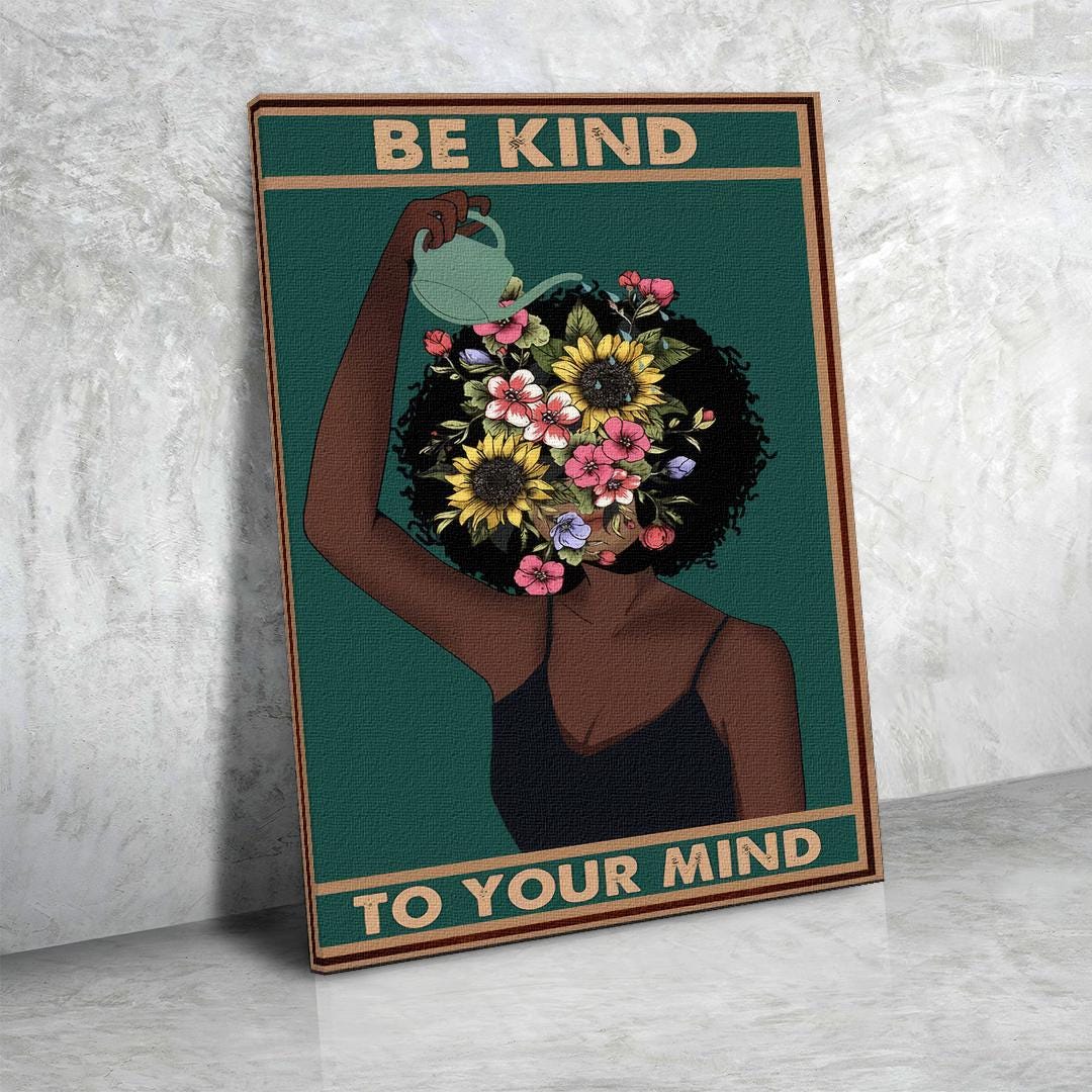 Be Kind to Your Mind Poster,canvas Art Poster, Fine Gifts, Vintage ...