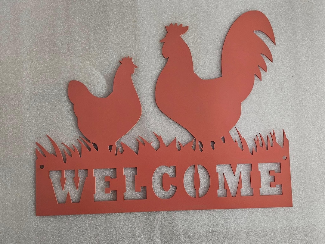 Chicken Welcome Sign DXF SVG CNC Plasma Laser Waterjet - Etsy
