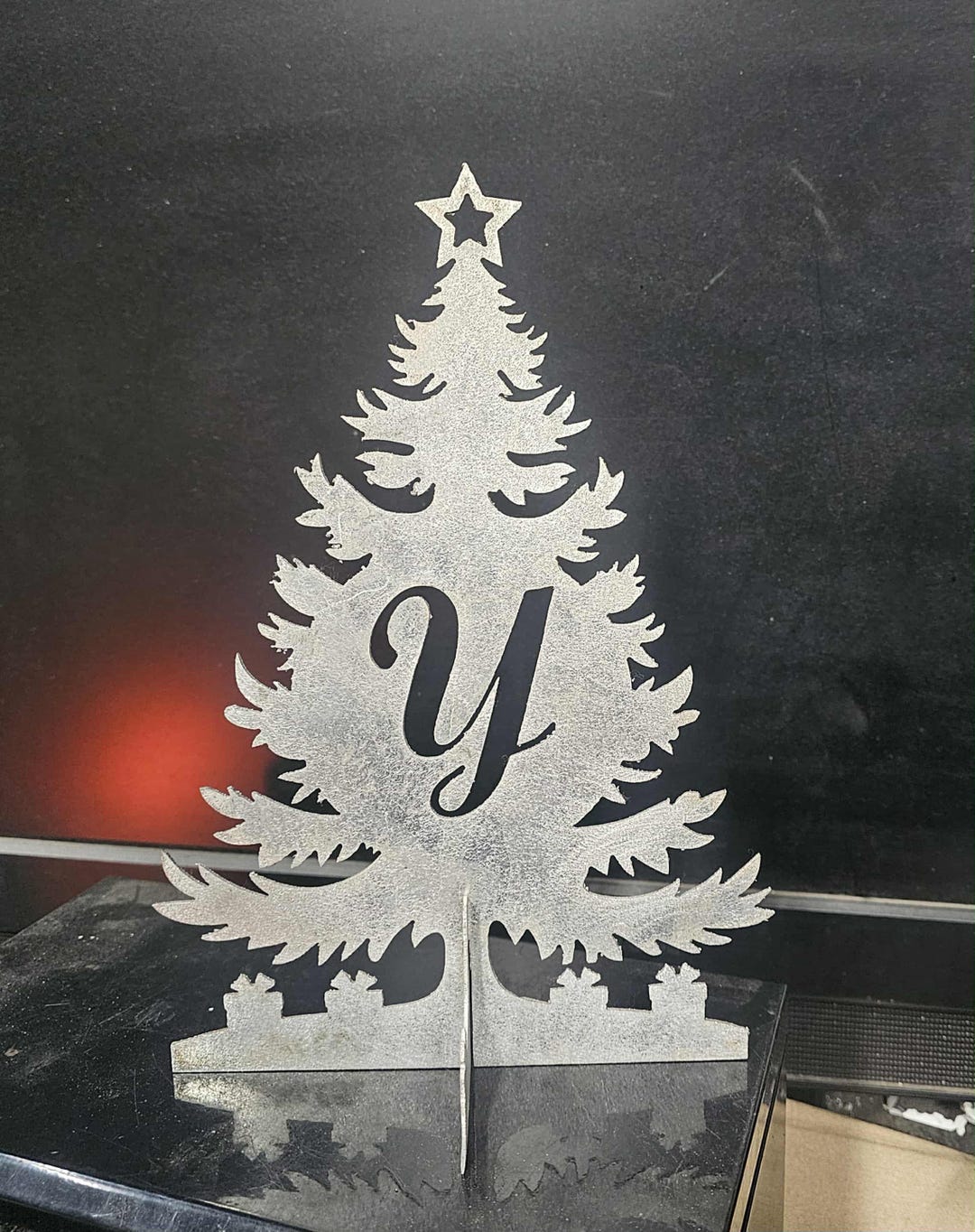 Monogramed Christmas Tree Bundle SVG DXF CNC Plasma Laser Digital ...