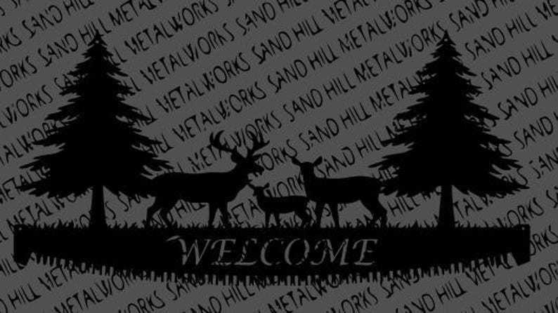 Welcome Deer Crosscut Saw DXF SVG CNC Plasma Laser Digital Downloads ...