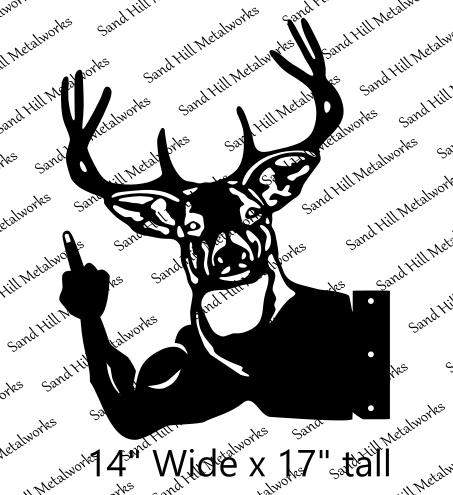 Funny Peeking Deer Flipping off SVG DXF: CNC Plasma Laser Cut File - Etsy