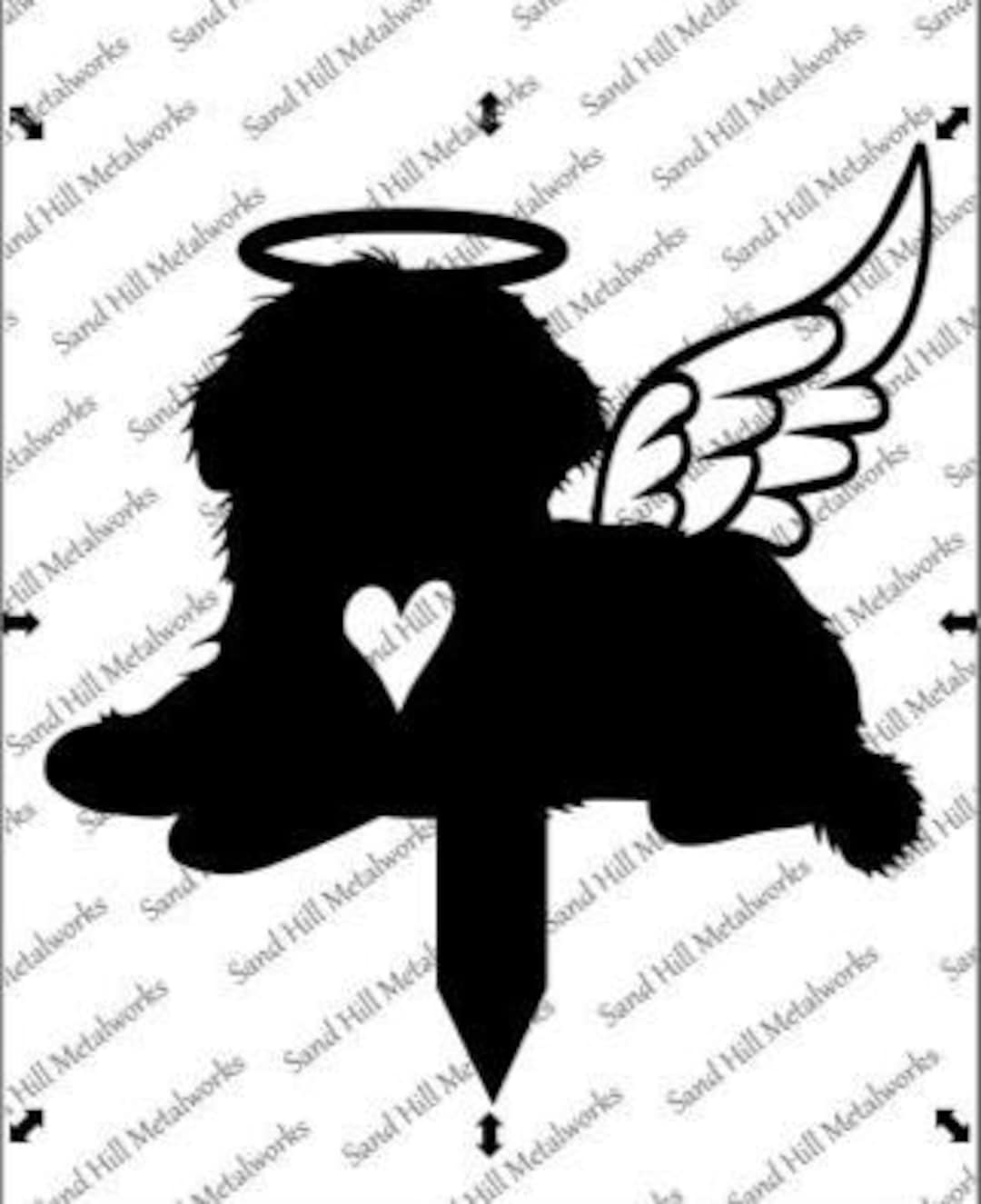 Dog Memorial Wings Heart DXF SVG CNC Plasma Laser - Etsy