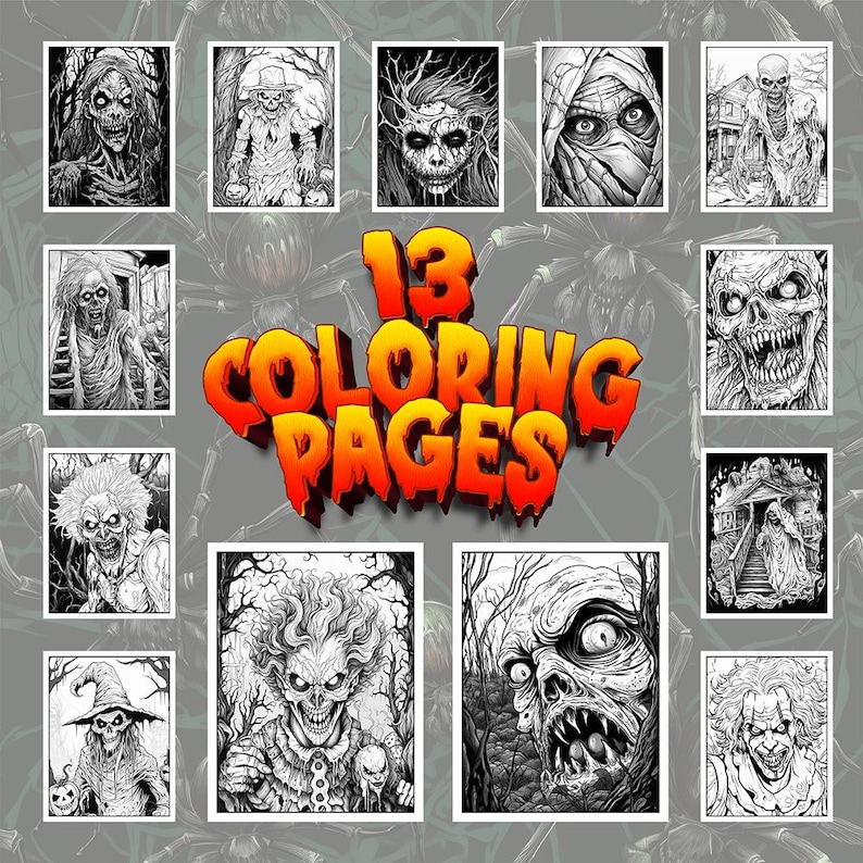 Horror Coloring Pages, Scary Coloring Pages, Halloween Coloring Pages ...