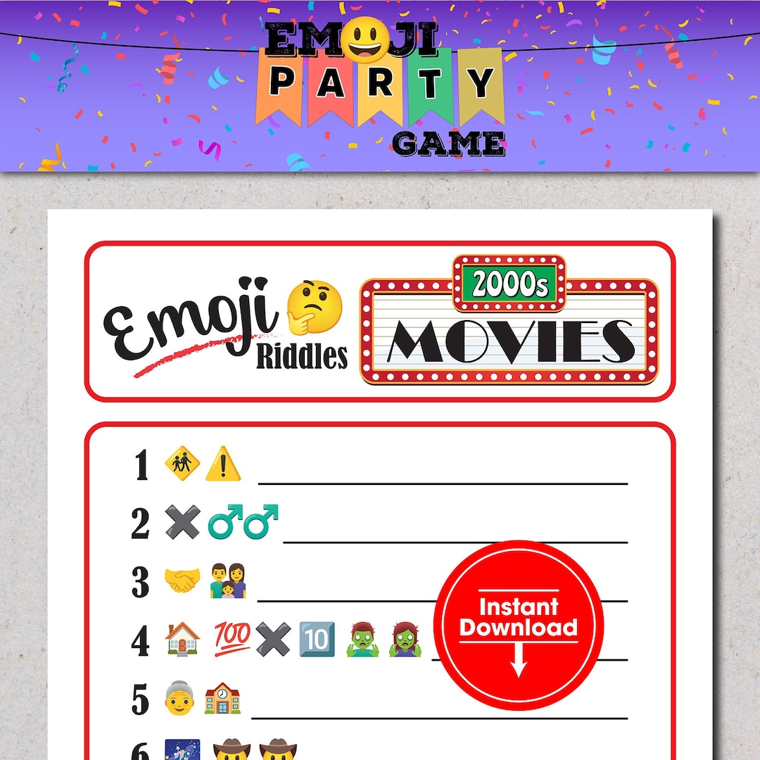 2000s Emoji Movie Game, Movie Emoji Pictionary Game, Games for the ...