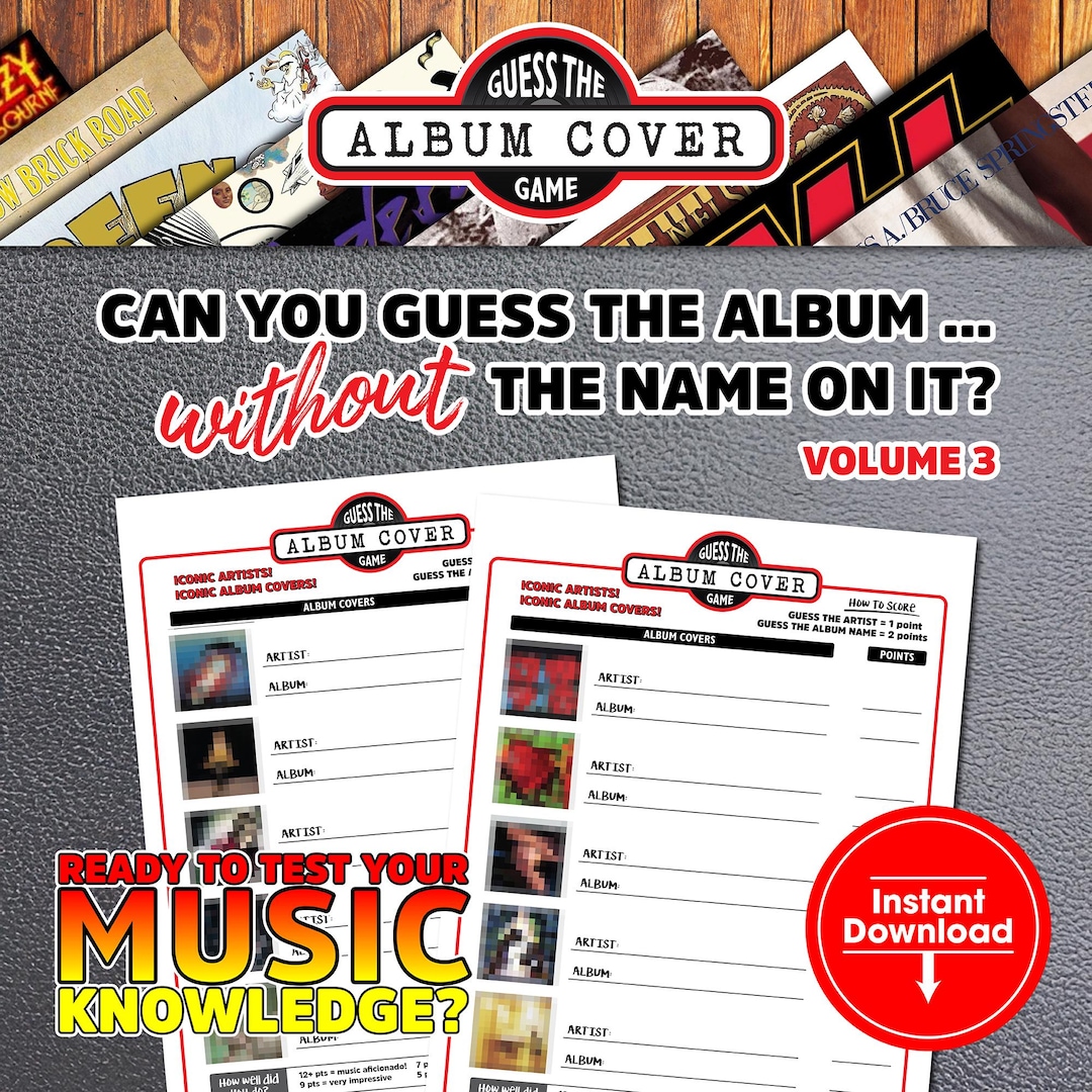 Music Guessing Game / Guess the Album Cover Game / VOLUME 3 / Music ...