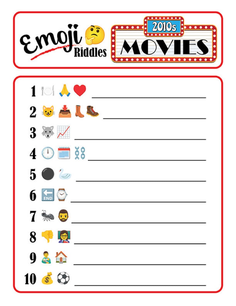 2010s Emoji Movie Game, Movie Emoji Pictionary Game, Games for the ...