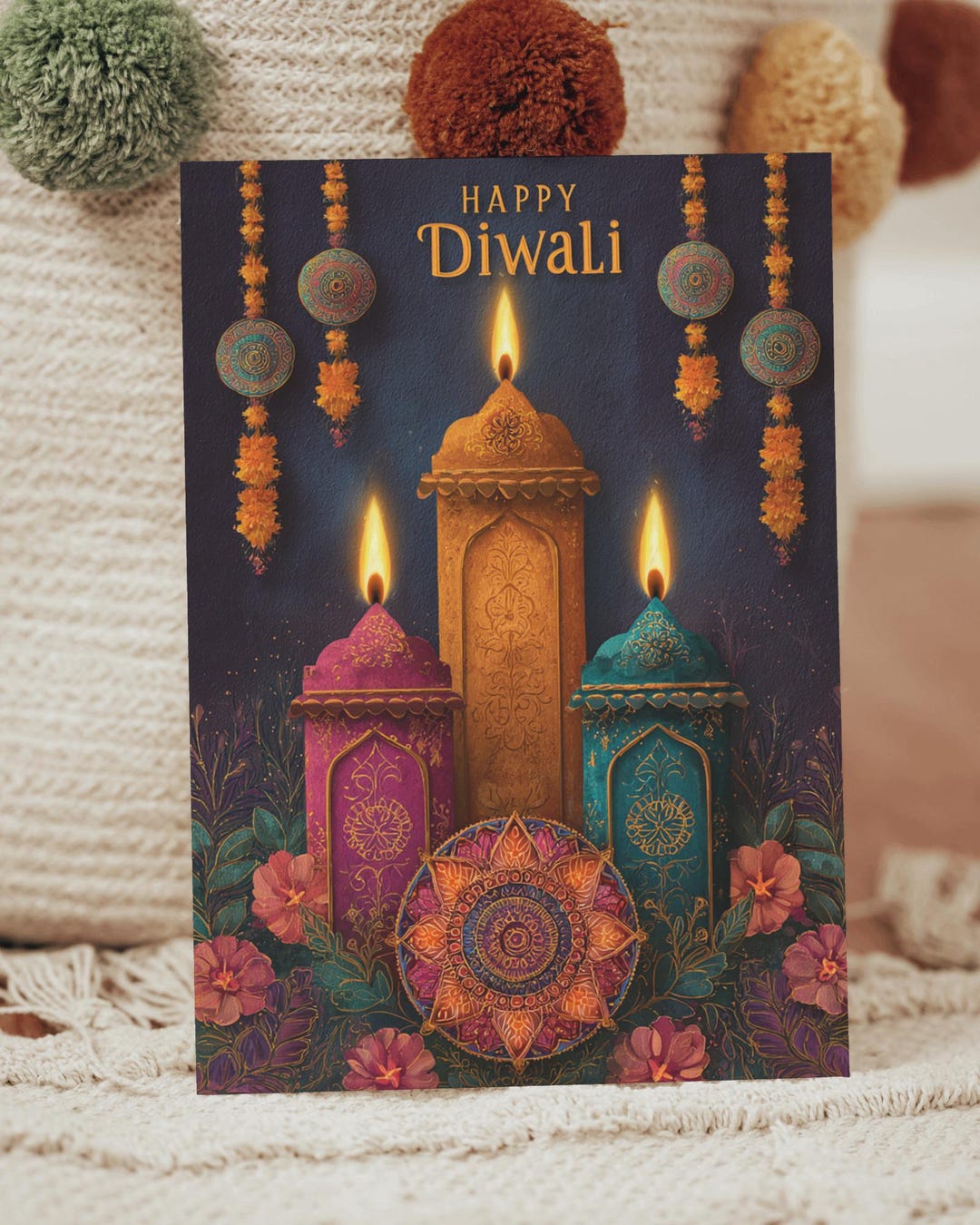 Diwali Greeting Card, Deepavali, Deepawali, Hindu New Year, Festival of ...
