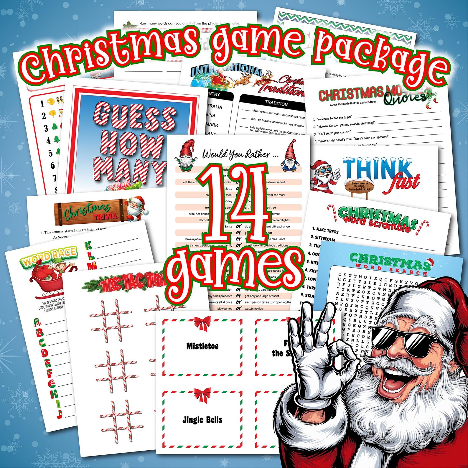 Christmas Game Bundle 2025 / Christmas Party Games / Christmas Movie ...