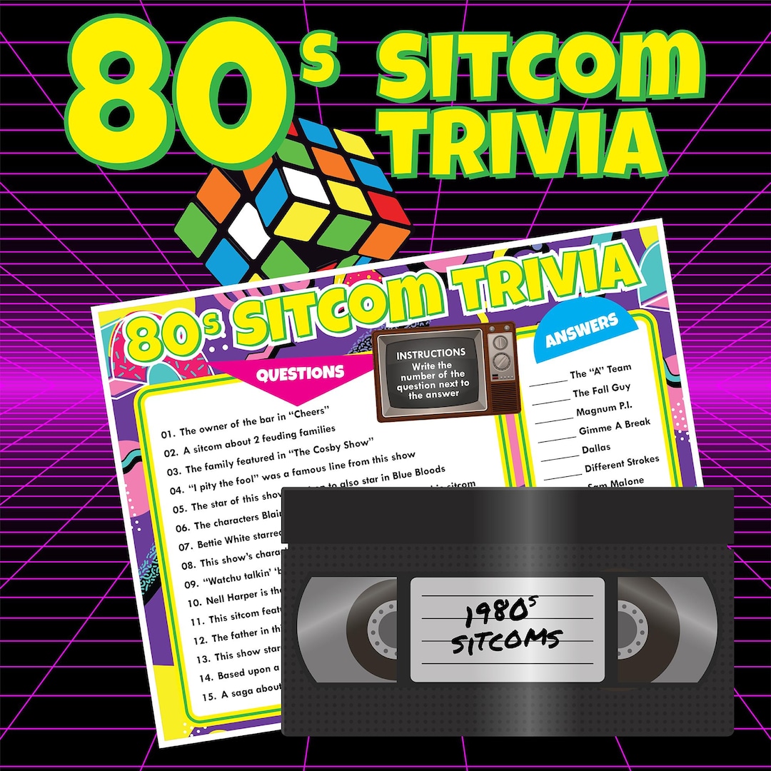 1980s Sitcom Trivia Game | Games for Gen X | Games for Parties | New ...