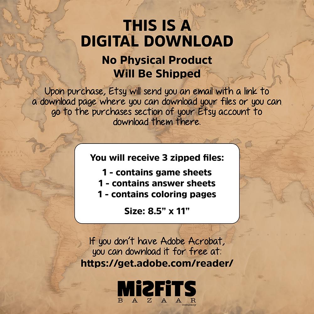 France Printable Games Pack 2025, Cultural Activities Bundle, Parisian ...