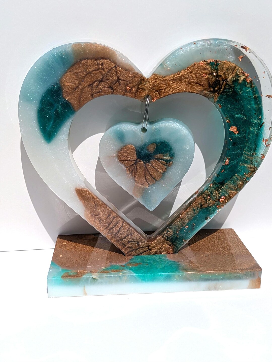 Unique, Eye-catching, Resin Heart Frame With Hanging Heart. Choose Your ...