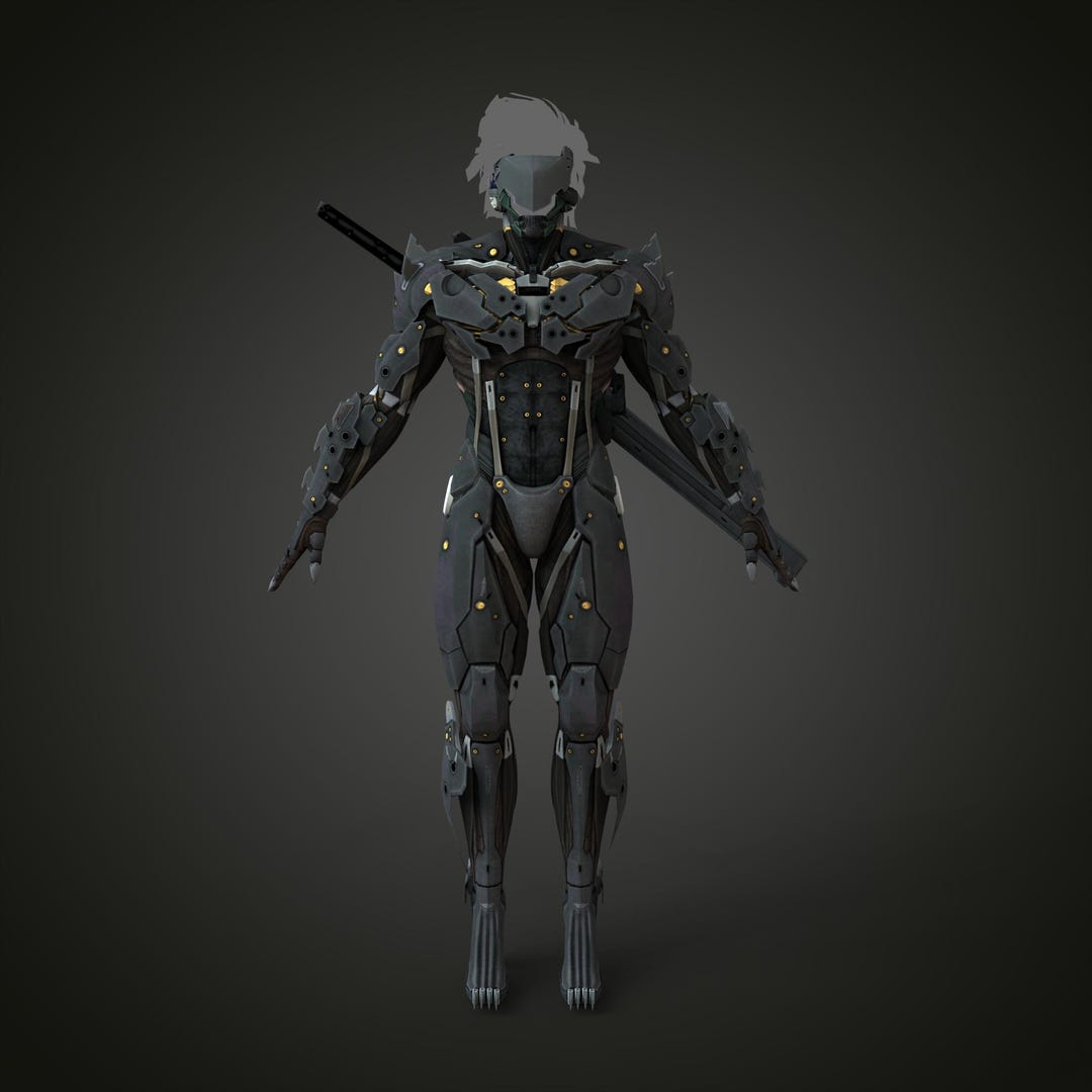 Raiden MGS2 Accurate Full Body Wearable Armor With Mask and Sword 3D ...