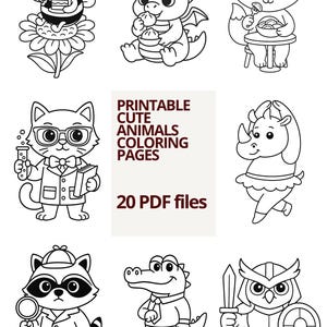 20 Cute Animal Coloring Pages – Printable PDF for Kids | Funny ...