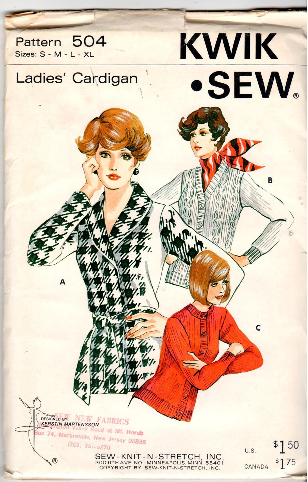 Kwik-sew Pattern 504 Vintage Uncut Ladies Long-sleeve - Etsy