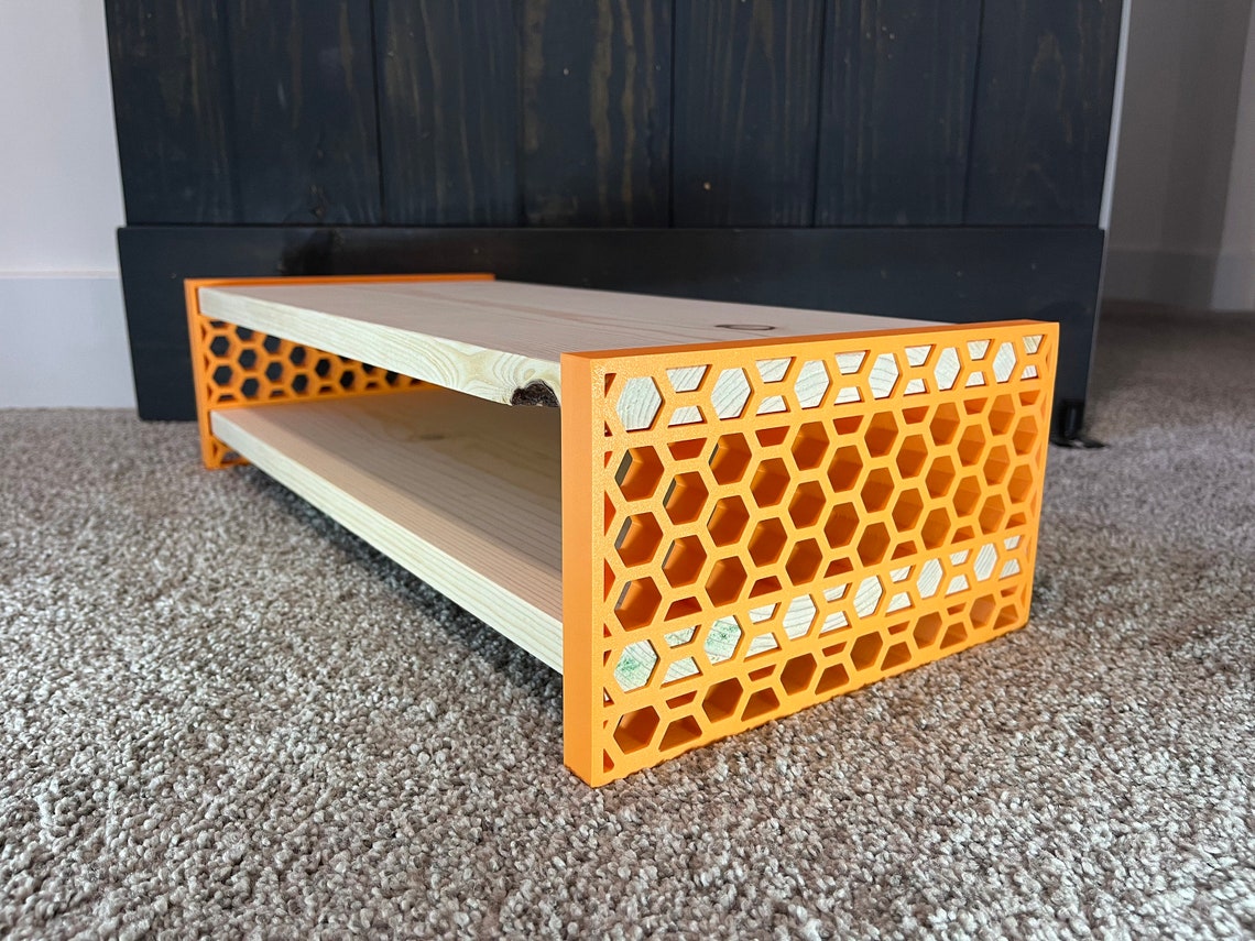 Monitor Stand Monitor Riser 3D Printed Dual Shelf Stand Display Laptop ...