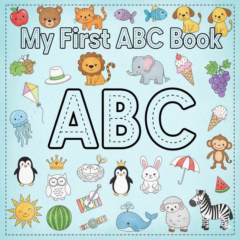 My Little ABC Printable | Kids Alphabet Flashcards | Nursery Wall Art ...