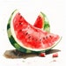 Watermelon Clipart, Fruit Watercolor Watermelon Basket Clip Art, Food ...