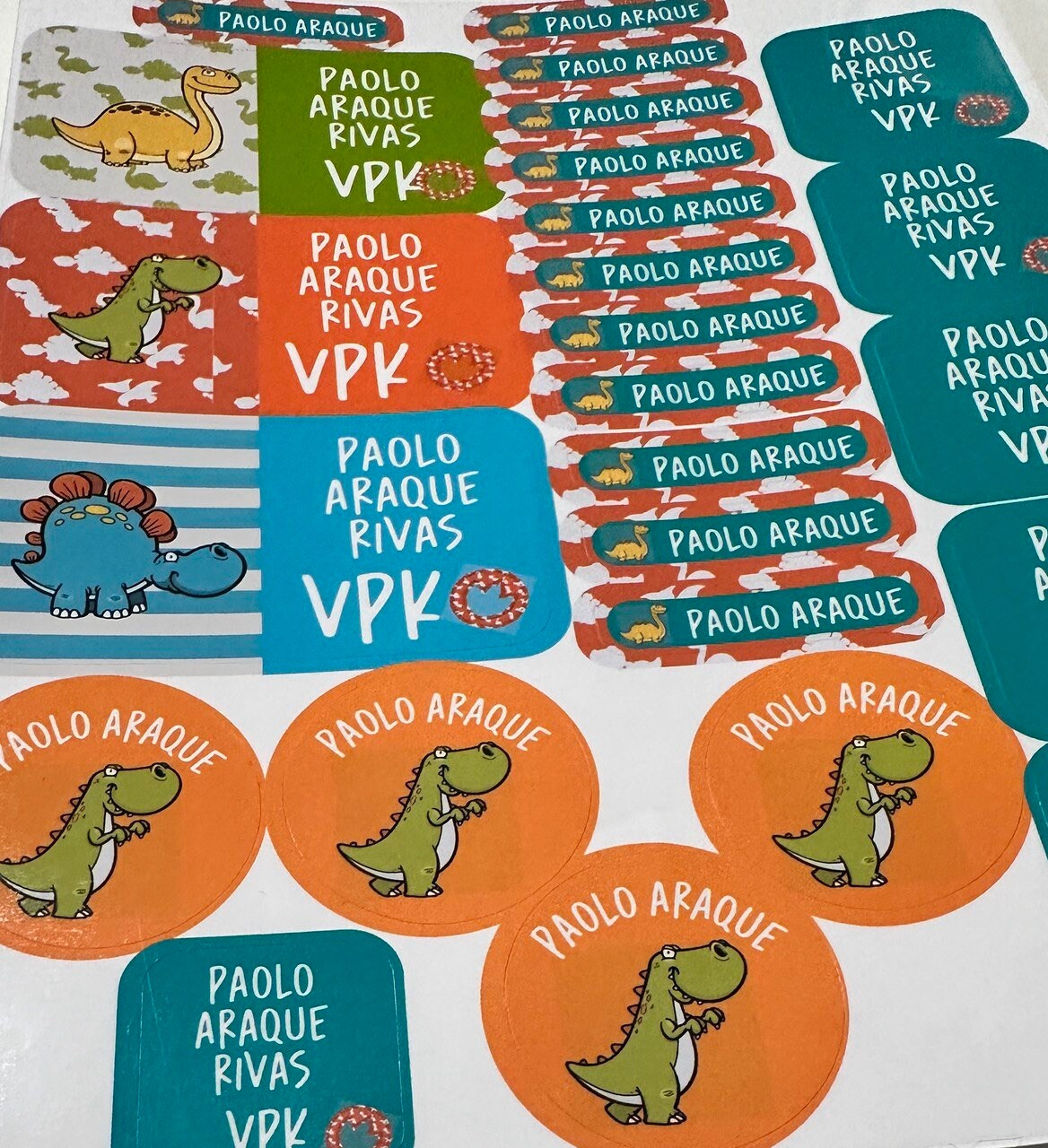 School Name Labels Set, Laminated Tags for Backpacks and Lunch Boxes ...