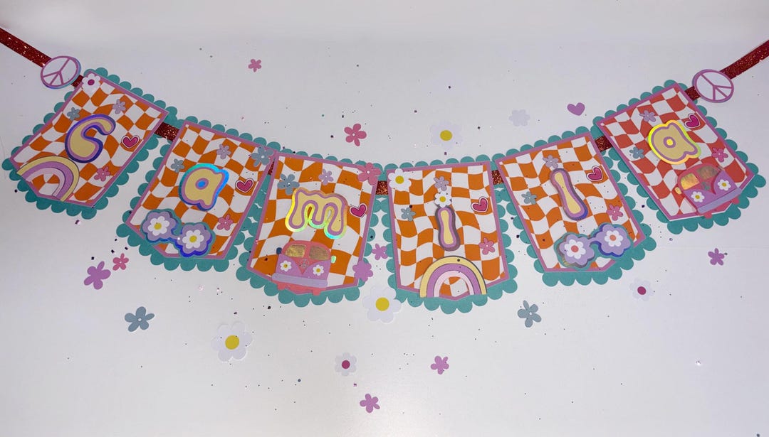Groovy Birthday Banner: 70s Retro Party Decor - Etsy