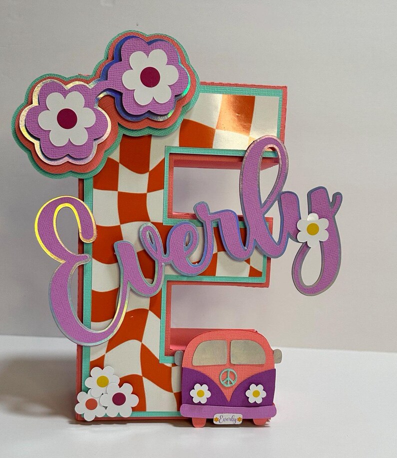 Groovy Theme 3D Letter, Groovy Birthday Party, Groovy Birthday Decor ...