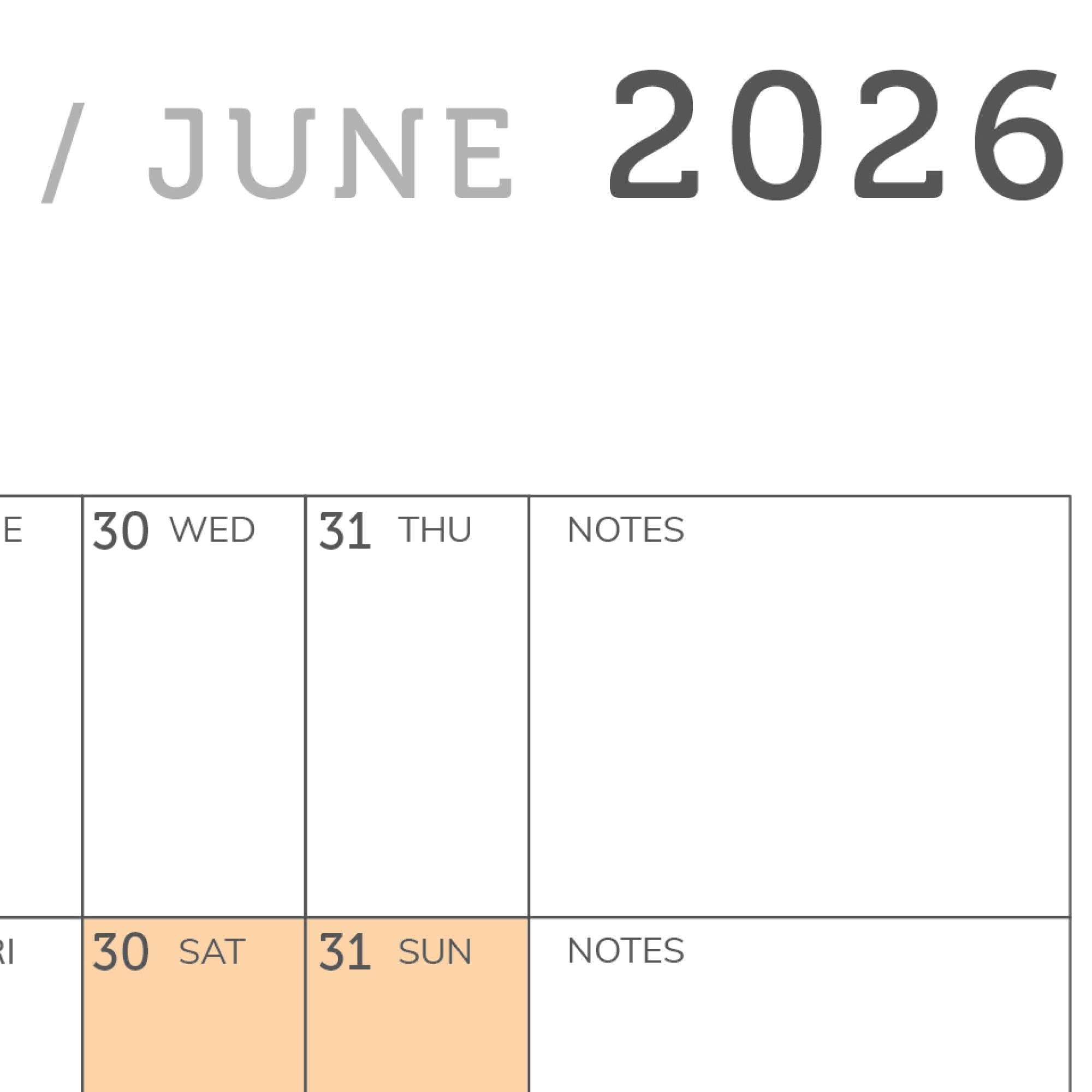 25–26 Academic Calendar. Big Wall Digital Year Planner. Year at a ...