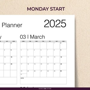 2025 Printable Black and White Wall Calendar: Minimalist Design, Annual ...